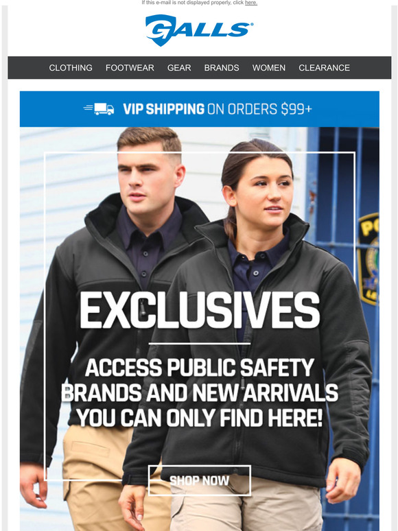 Galls: Access Granted 15% off Exclusive Public Safety Brands | Milled