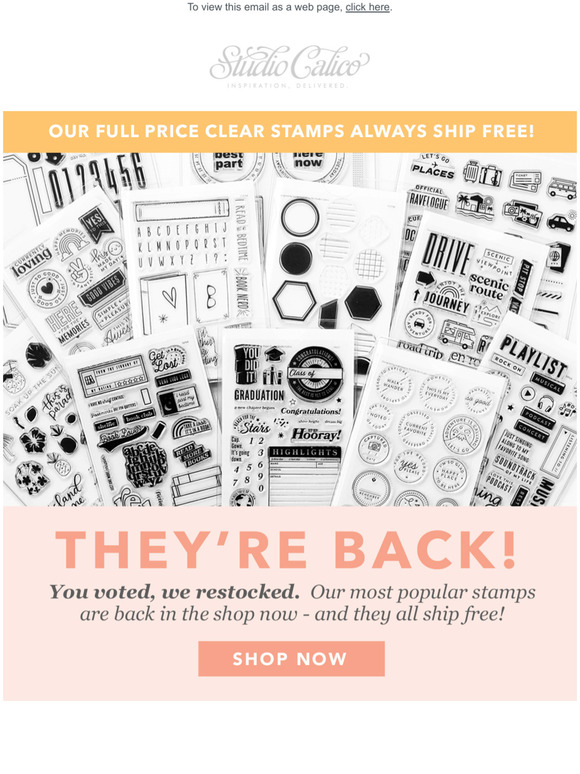 Studio Calico: Your favorite stamps have been restocked! | Milled