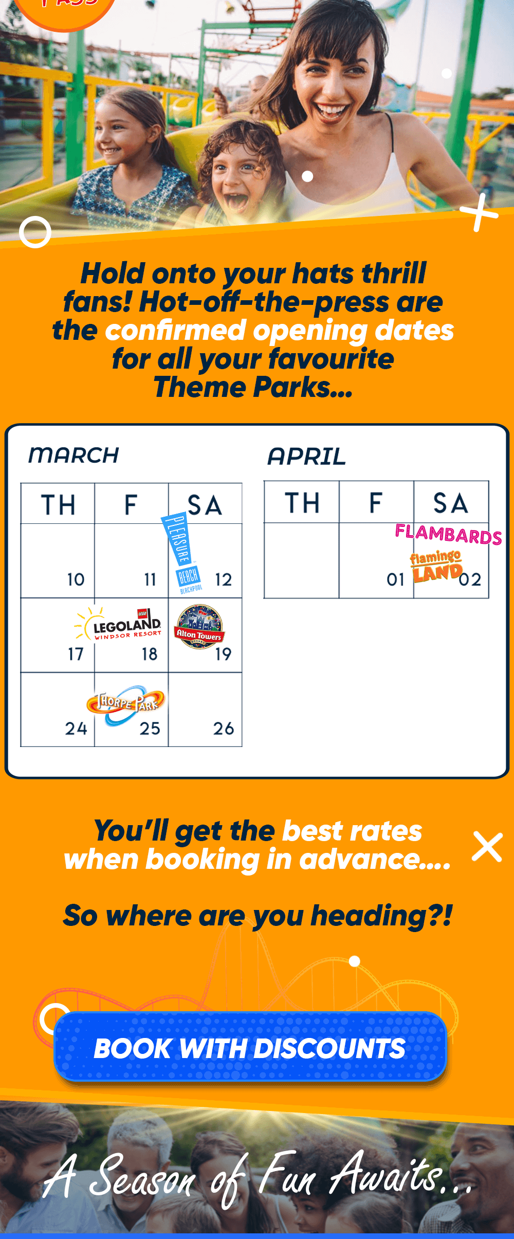 Kids Pass: CONFIRMED - UK Theme Park Opening Dates | Milled