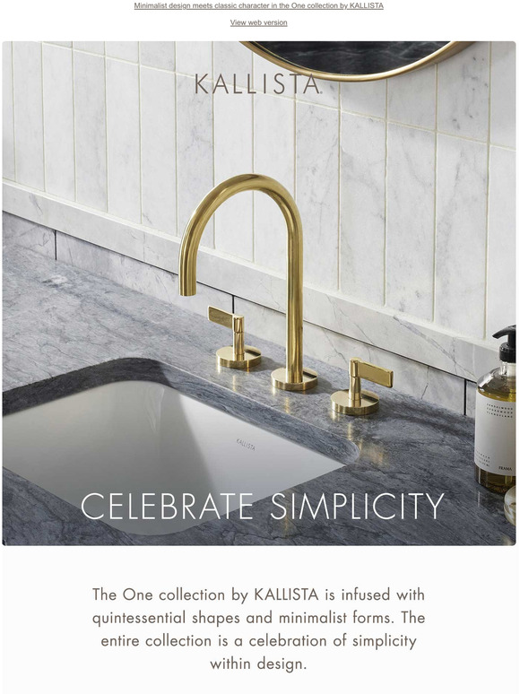 Kallista: Discover the One Collection by KALLISTA as We Celebrate Over ...