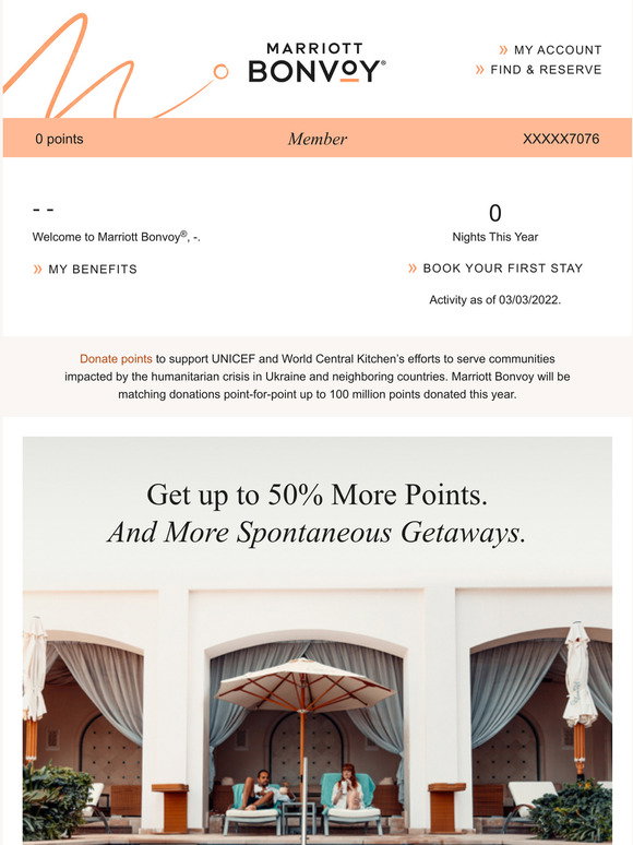 Marriott: Your Marriott Bonvoy Account Update: Special Offers, Benefits ...