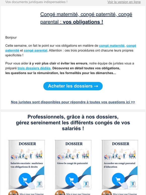 Juritravail: Cong maternit, cong paternit, cong parental : vos obligations ! | Milled