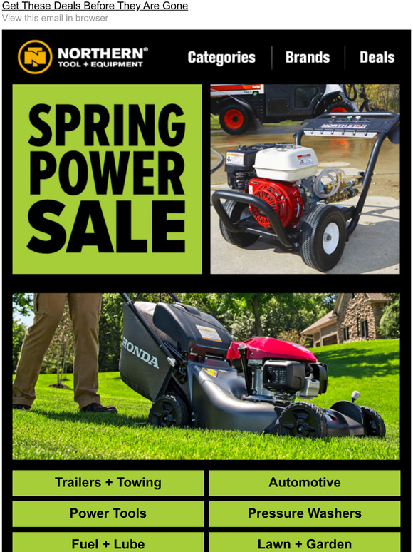 Northern Tool: Spring Power SALE>> | Milled