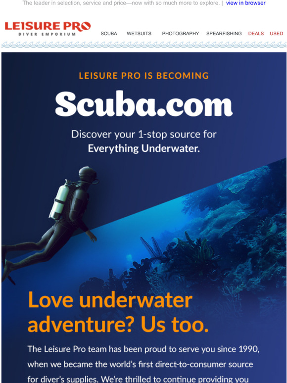 LeisurePro: Leisure Pro is Becoming Scuba.com | Milled