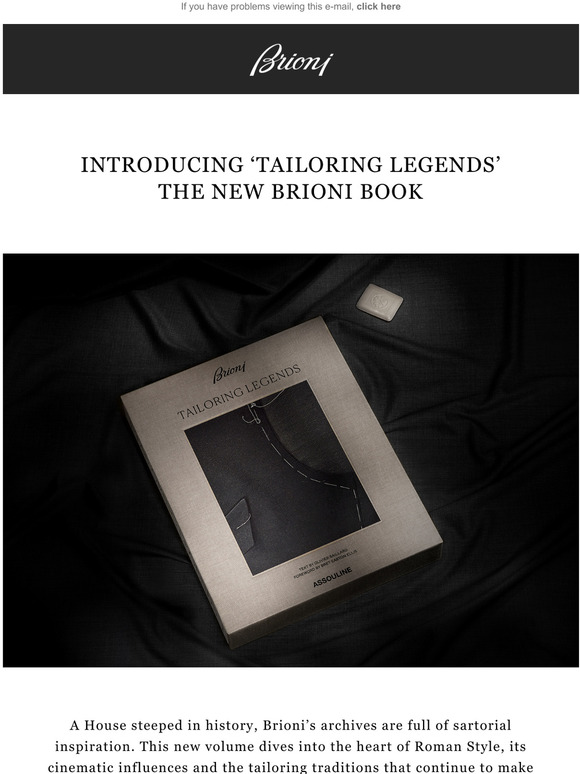 Brioni: INTRODUCING TAILORING LEGENDS THE NEW BRIONI BOOK | Milled