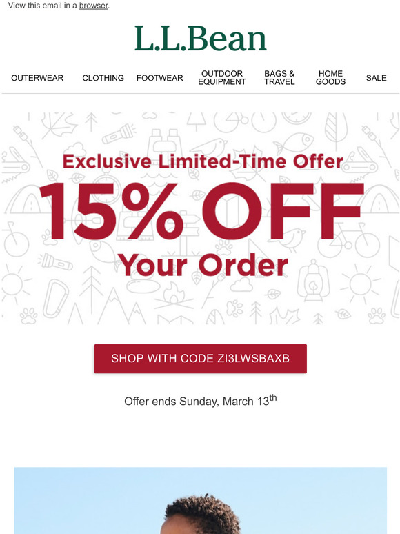 L.L.Bean: Get 15% OFF Your Order | Milled
