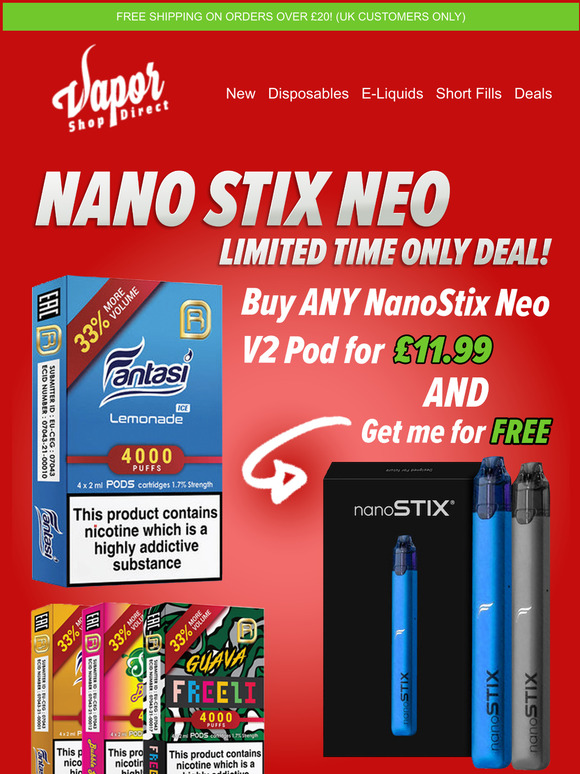 Vapor Shop Direct: NanoSTIX Neo V2 Device Deal | Claim Your FREE ...