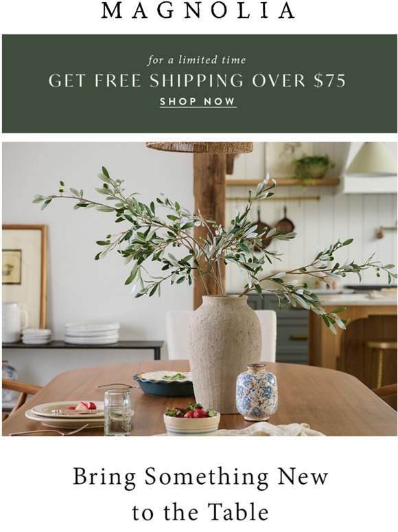 Magnolia Email Newsletters: Shop Sales, Discounts, and Coupon Codes