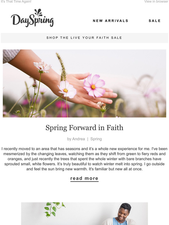 DaySpring: Spring Forward in Faith | Milled
