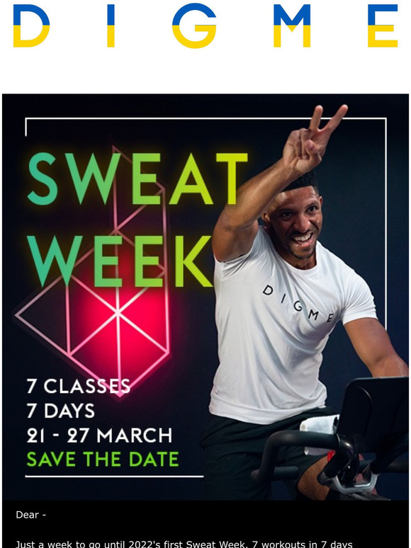 Digme Fitness: Sweat Week INCOMING Revival Sale Moorgate Ukraine Ride ...