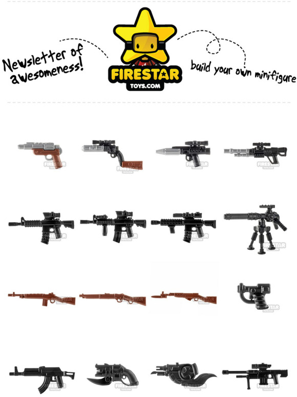 Firestar Toys: Awesome new Brickarms & Bricktactical minifigure weapons ...