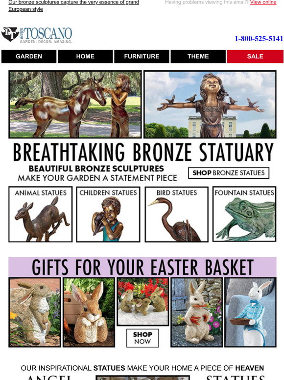 Design Toscano: Bronze Statues Handmade by craftsmentreasured by all ...