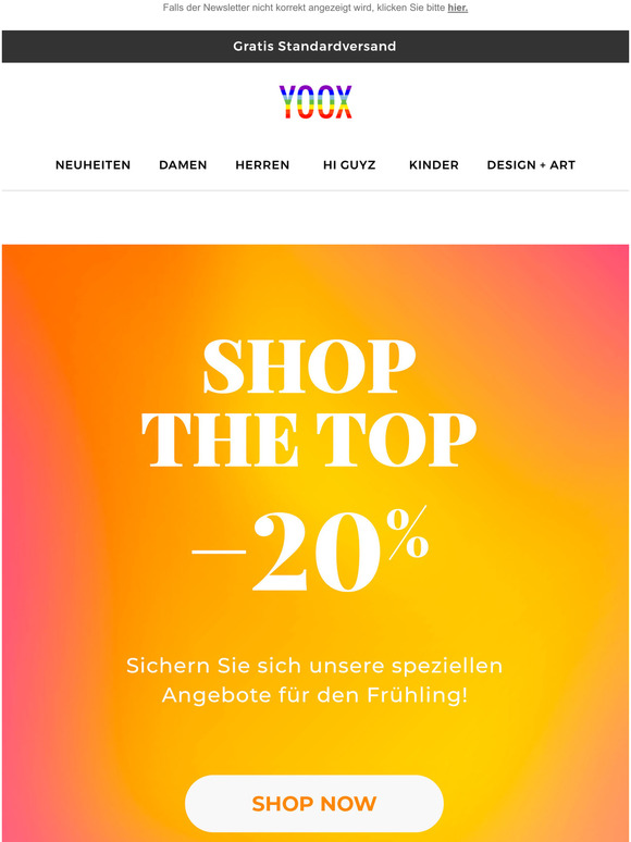 YOOX: SHOP THE TOP: 20% auf Prada, Balenciaga und weitere Top-Brands ...