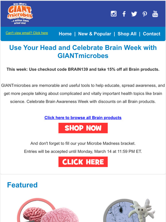 GIANTmicrobes: Use Your Head and Celebrate Brain Week with ...