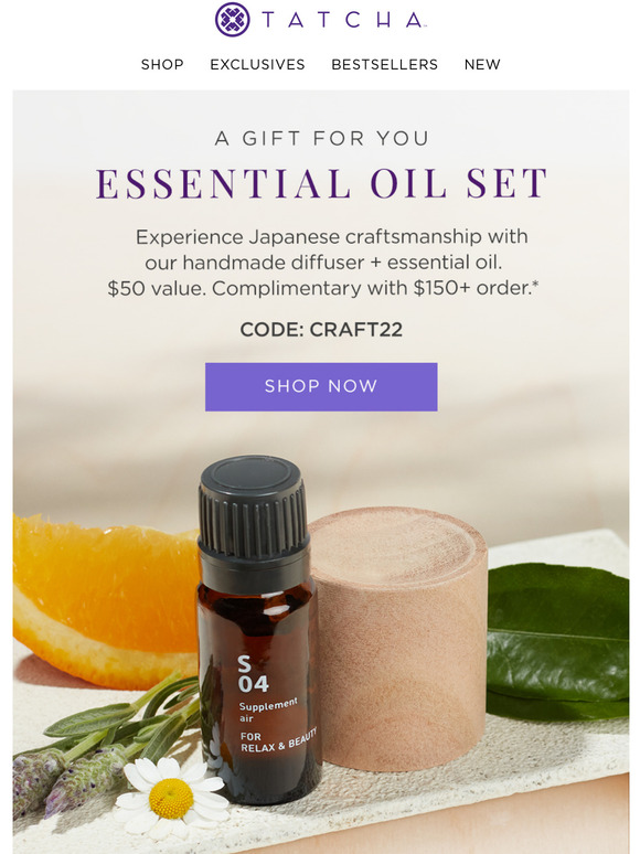 Tatcha: A gift for you: a handmade Tatcha exclusive | Milled