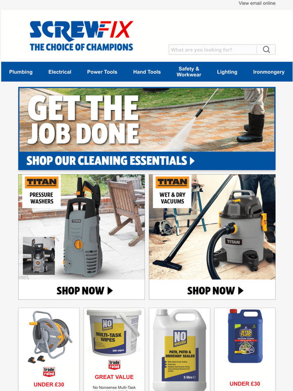 Screwfix: Cleaning Essentials To Get The Job Done | Milled