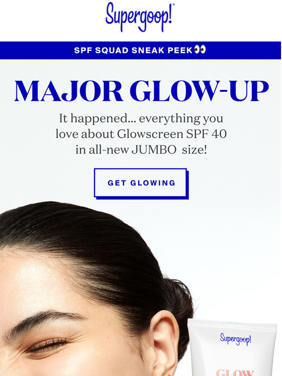 Supergoop: NEW! Glowscreen Jumbo SPF 40 is here | Milled