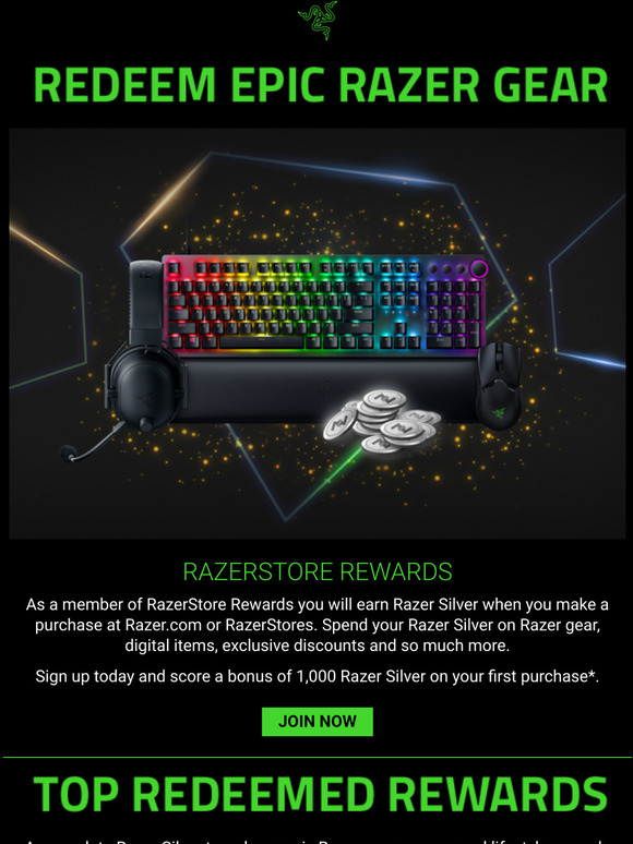 Razer: Start Redeeming Epic Razer Gear | Milled