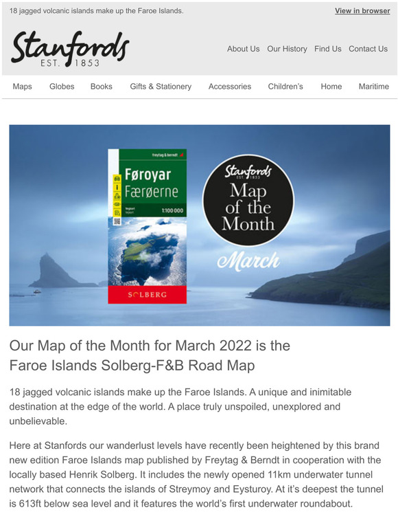 Stanfords: Our March Map of the Month | Milled