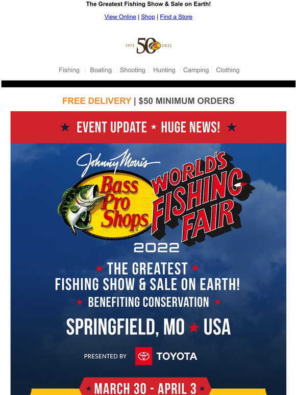 Bass Pro Shops: Worlds Fishing Fair Tickets ON SALE NOW! | Milled