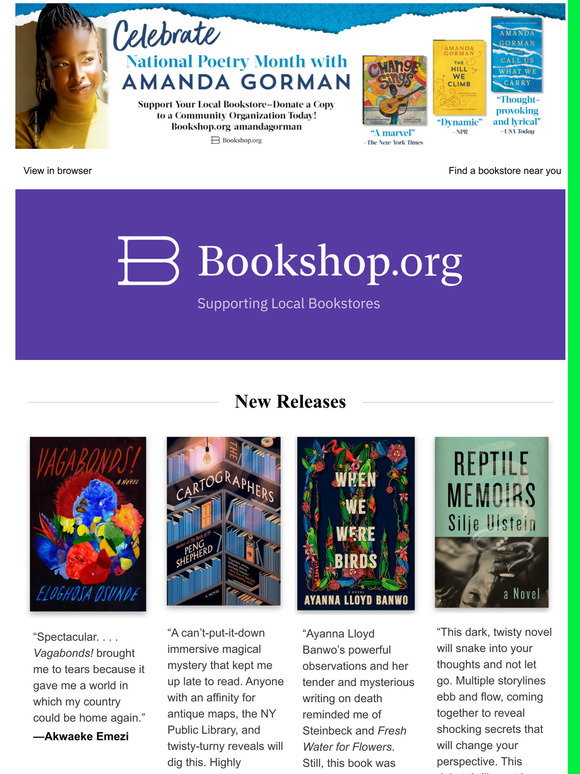 Bookshop: New Releases + Open to Donate Amanda Gorman Books for ...