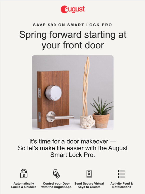 August Smart Lock - HomeKit enabled: Ready For A Spring Makeover? Heres ...