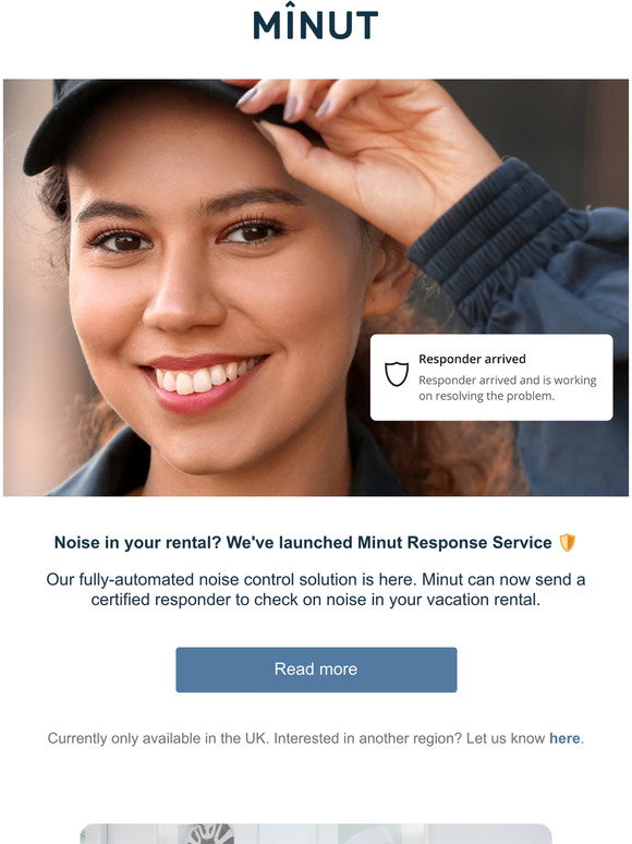 Minut: Noise in your rental? We've launched Minut Response Service | Milled