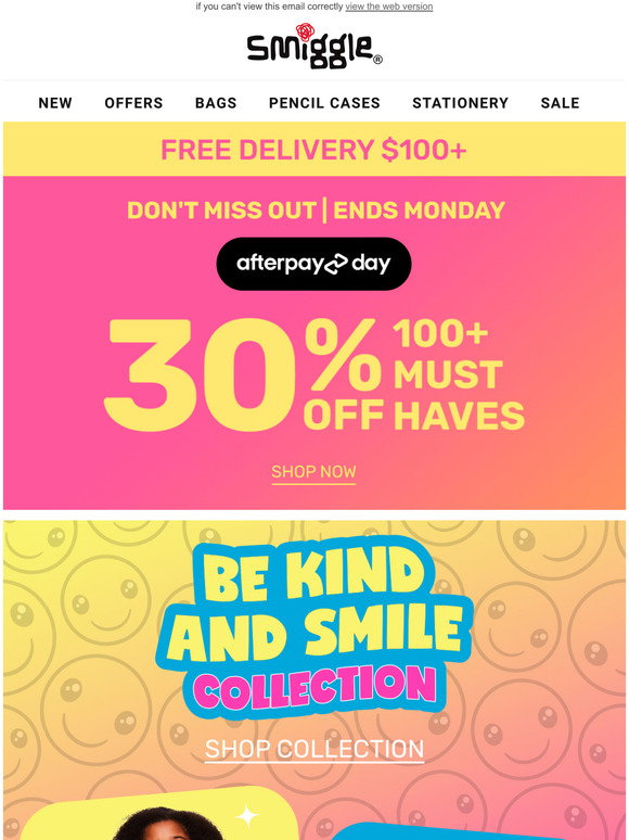 Smiggle: Put a smile on your dial with our new Be Kind & Smile ...