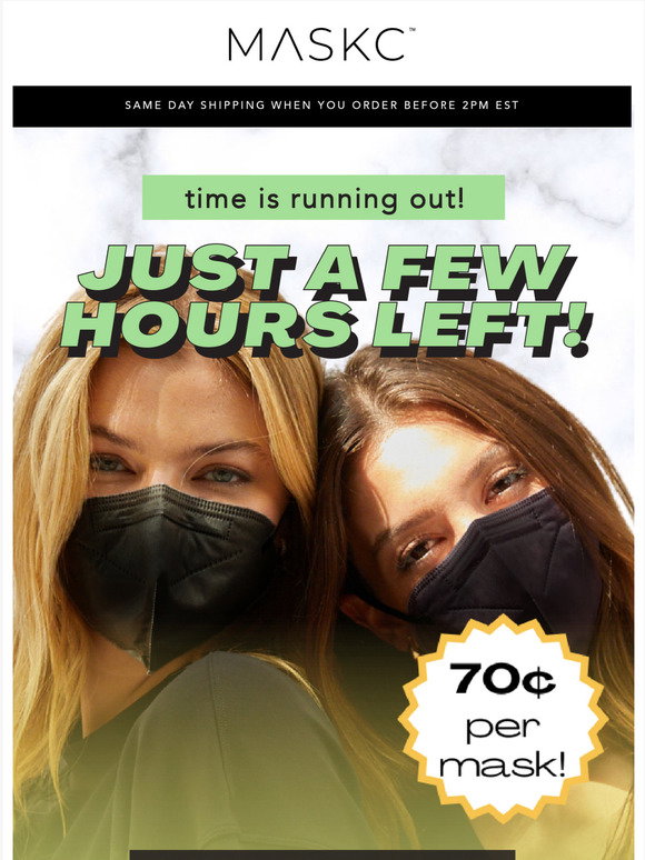 MASKC: $7 KN95 PACKS FEW HOURS LEFT | Milled