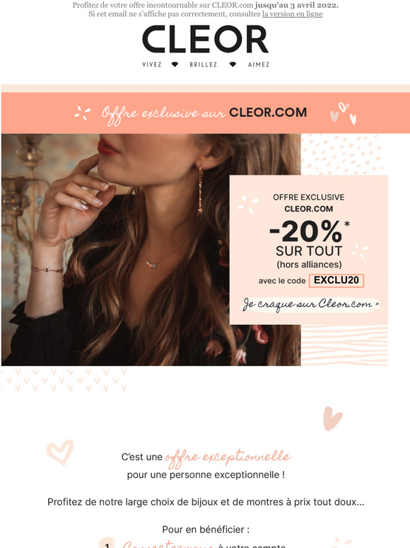 Cleor: -20%* sur CLEOR.com, c'est maintenant | Milled