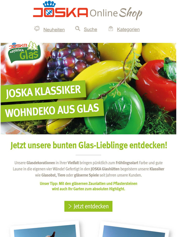 JOSKA: JOSKA Klassiker Wohndeko aus Glas! | Milled