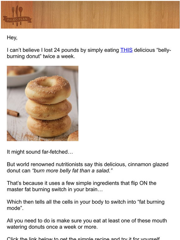 PaleoPlan: belly-burning donut | Milled