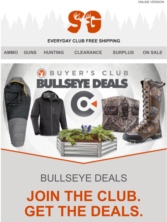 Sportsman's Guide: Club-Exclusive Bullseye Deals up to 50% Off | Milled