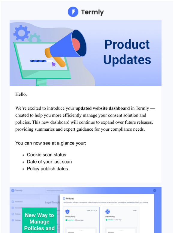 Termly: Introducing the new Termly Dashboard | Milled