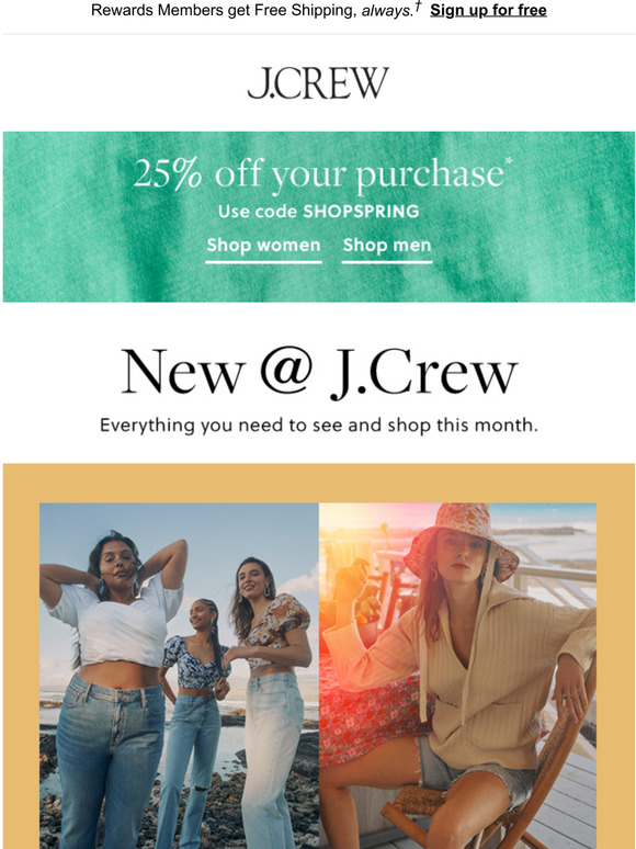 J.Crew Email Newsletters: Shop Sales, Discounts, and Coupon Codes