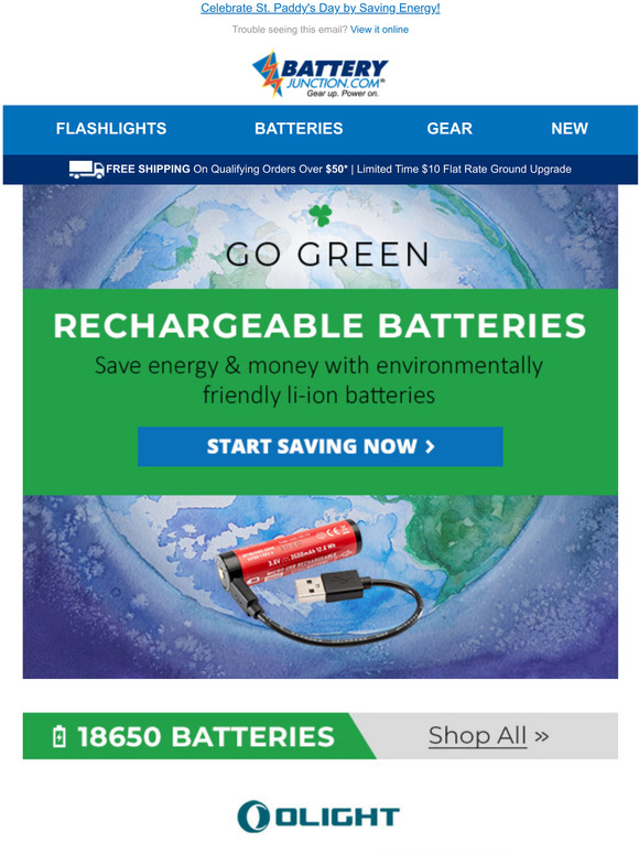 BatteryJunction: Go Green with Rechargeable Batteries: 18650s, 16340s ...