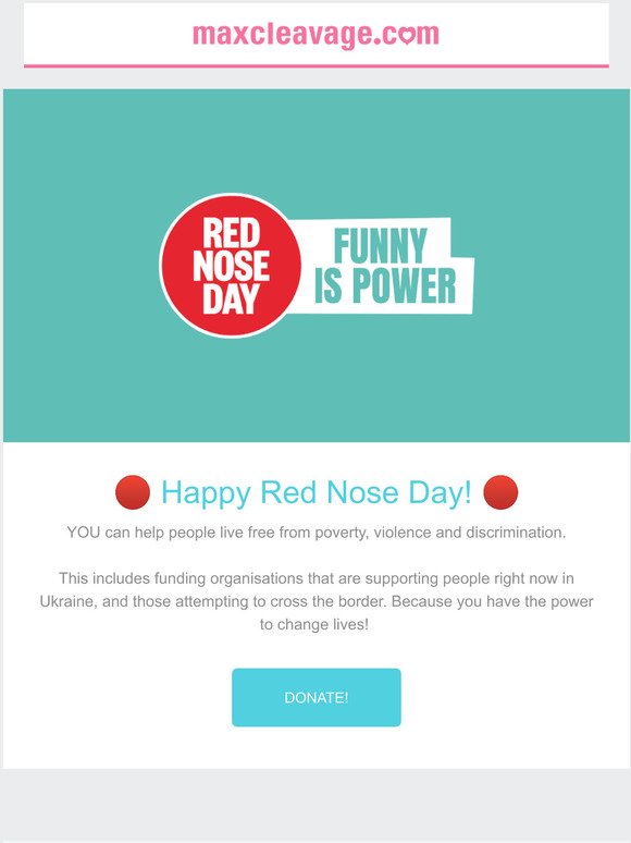 MaxCleavage: Happy Red Nose Day! | Milled