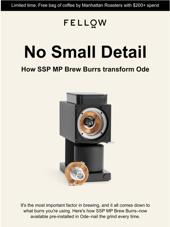 Fellow Products: The SSP MP Brew Burrs Difference | Milled
