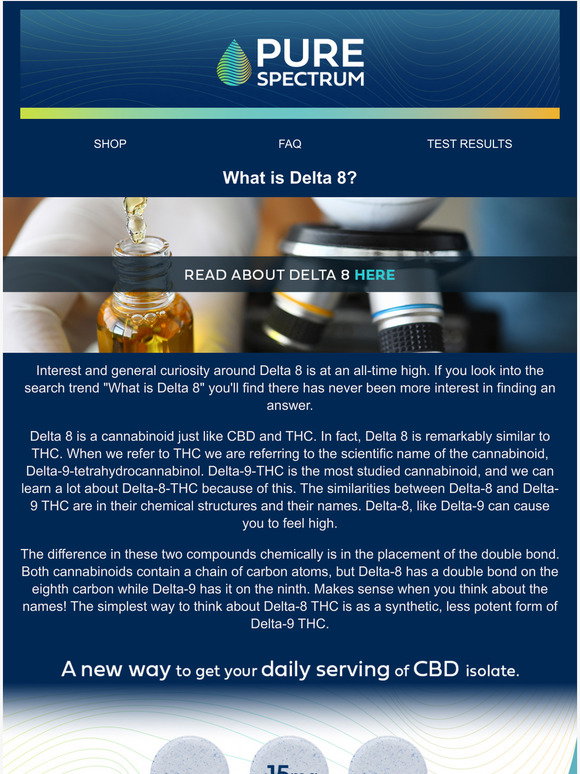 Pure Spectrum CBD: What is Delta 8? | Milled