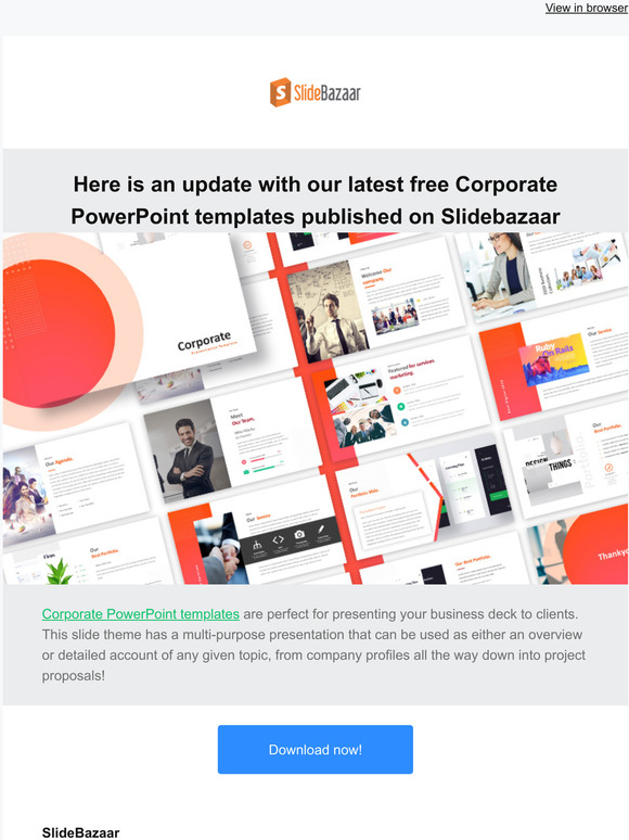 SlideBazaar: Free Corporate Presentation Template | Milled