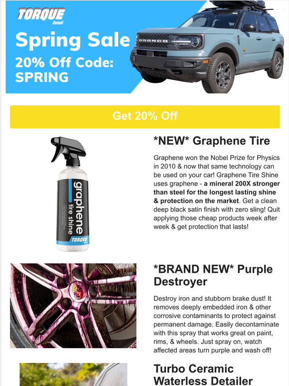 Torque Detail: 20% OFF SALE: Ceramic & Graphene Detailing Products | Milled