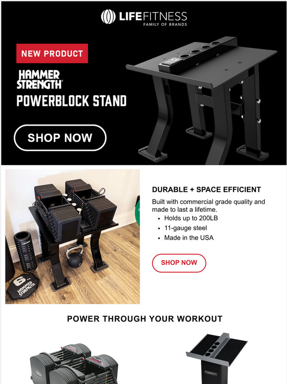 Life Fitness: [Just Launched] Hammer Strength PowerBlock Stand | Milled