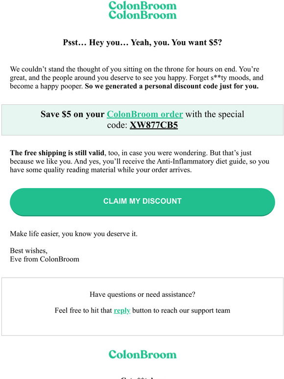 ColonBroom: Your Unique Code Is Inside | Milled
