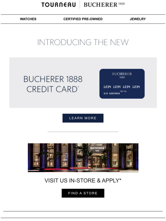 Tourneau: Discover the Bucherer 1888 Credit Card | Milled