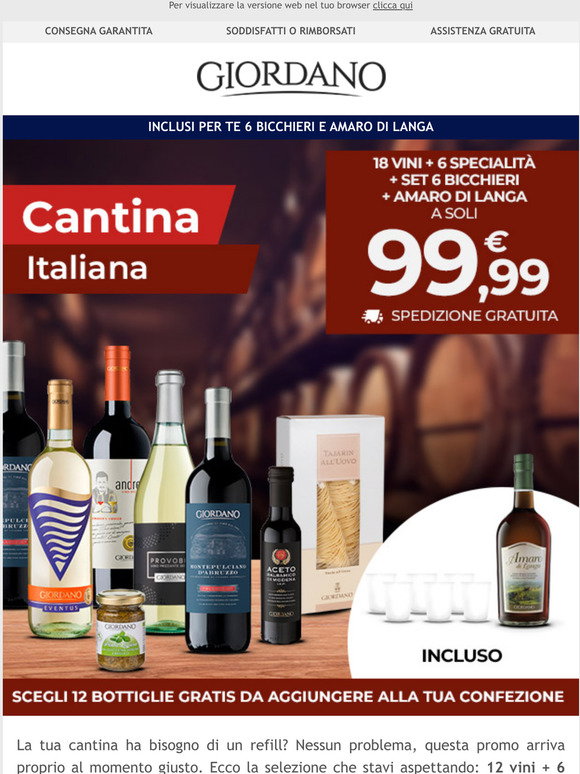 Giordano Vini: Italianissimi e scontatissimi! Scopri il prezzo | Milled