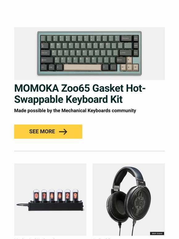Drop: MOMOKA Zoo65 Gasket Hot-Swappable Keyboard Kit, MOMOKA NXC-0 ...