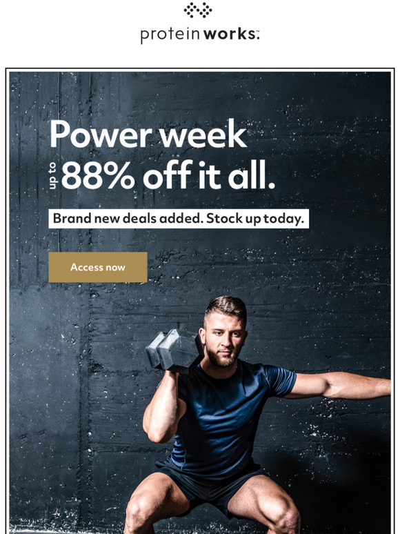Protein Works: POWER WEEK: Up to 88% Off It All! | Milled