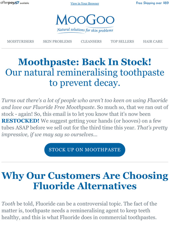 Moogoo Skincare: We sell a Natural Toothpaste every 10 minutes! Here's ...