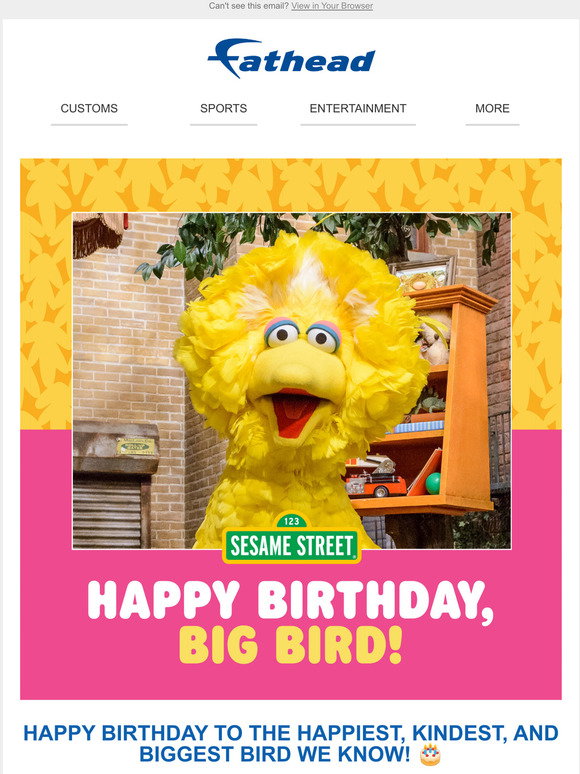 Fathead: HAPPY BIRTHDAY BIG BIRD! | Milled