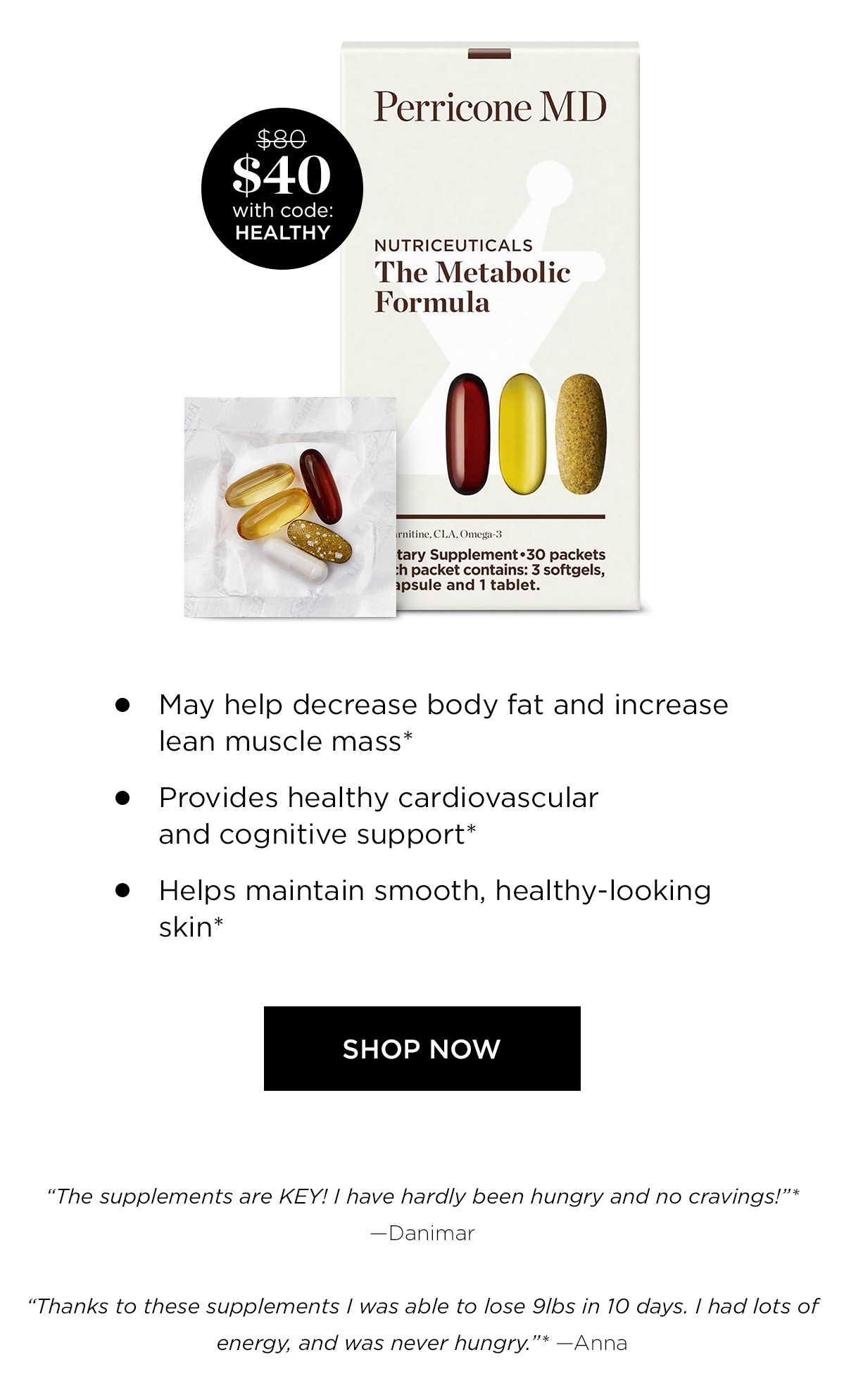 Perricone MD: Be good to yourself with half-off The Metabolic Formula ...